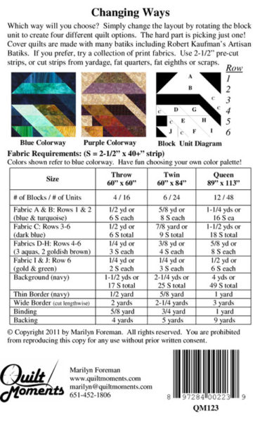 Changing Ways – Quilt Moments