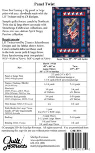 Panel Twist – Quilt Moments