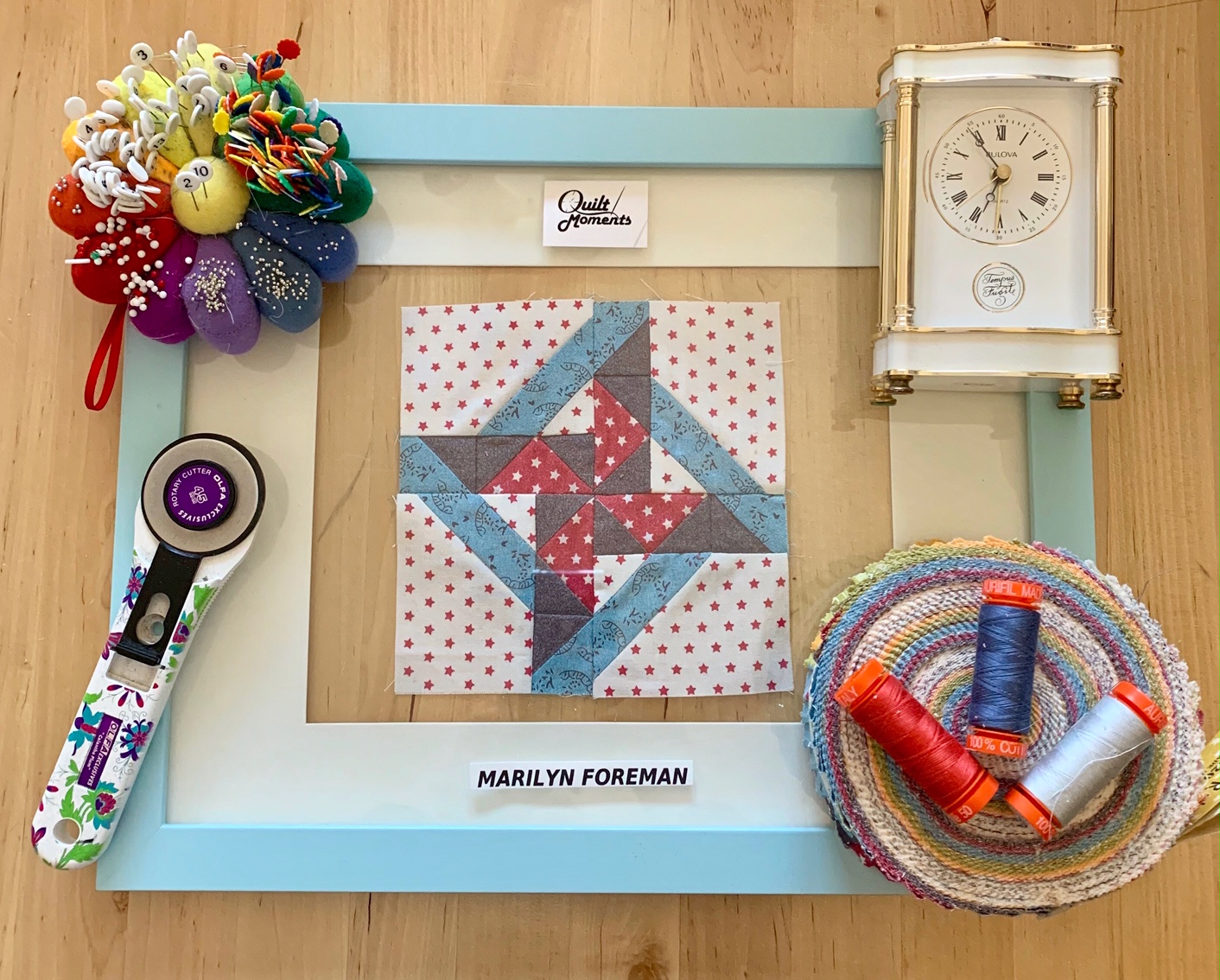 My Splendid Sampler 2 Pinwheel Magic block – Quilt Moments