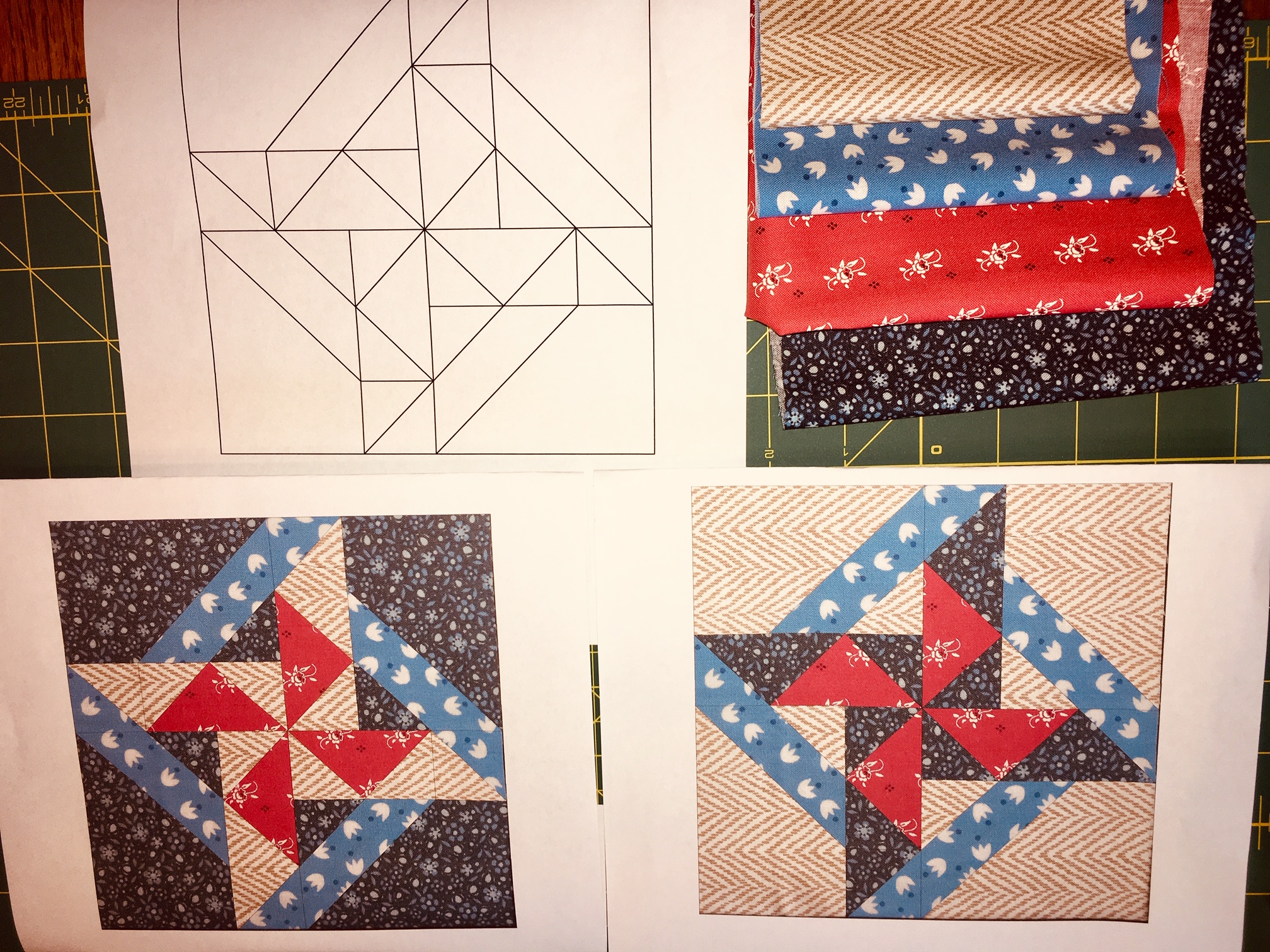 My Splendid Sampler 2 Pinwheel Magic block – Quilt Moments