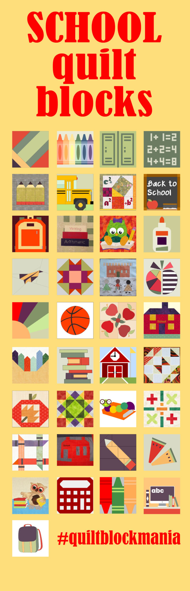 School Time Schoolhouse Block – August Quilt Block Mania Blog Hop ...