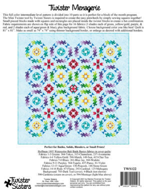 Twister Menagerie – Quilt Moments