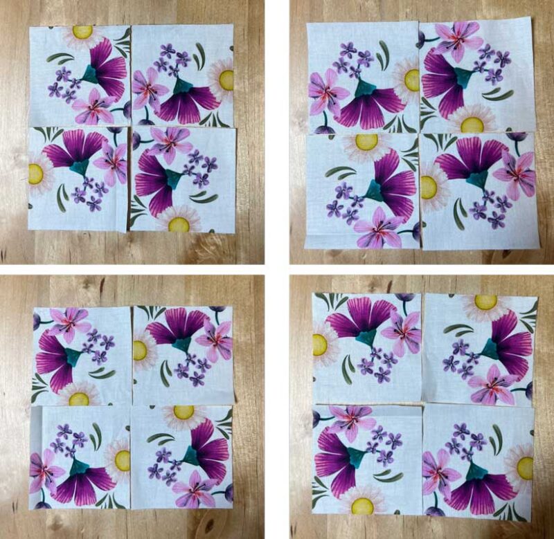 Spinning Wheel Quilt Tutorial using Morning Glory Striped Floral Fabric ...